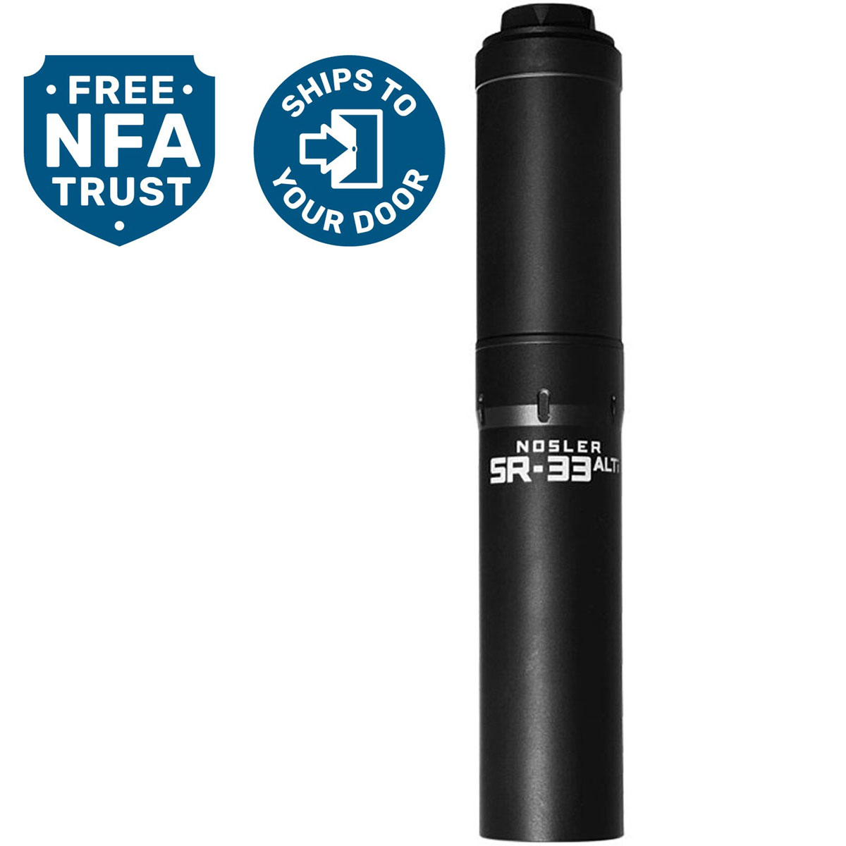 NOSLER, INC. SR-33ALTI (HUB) 338 CALIBER RIFLE SUPPRESSOR