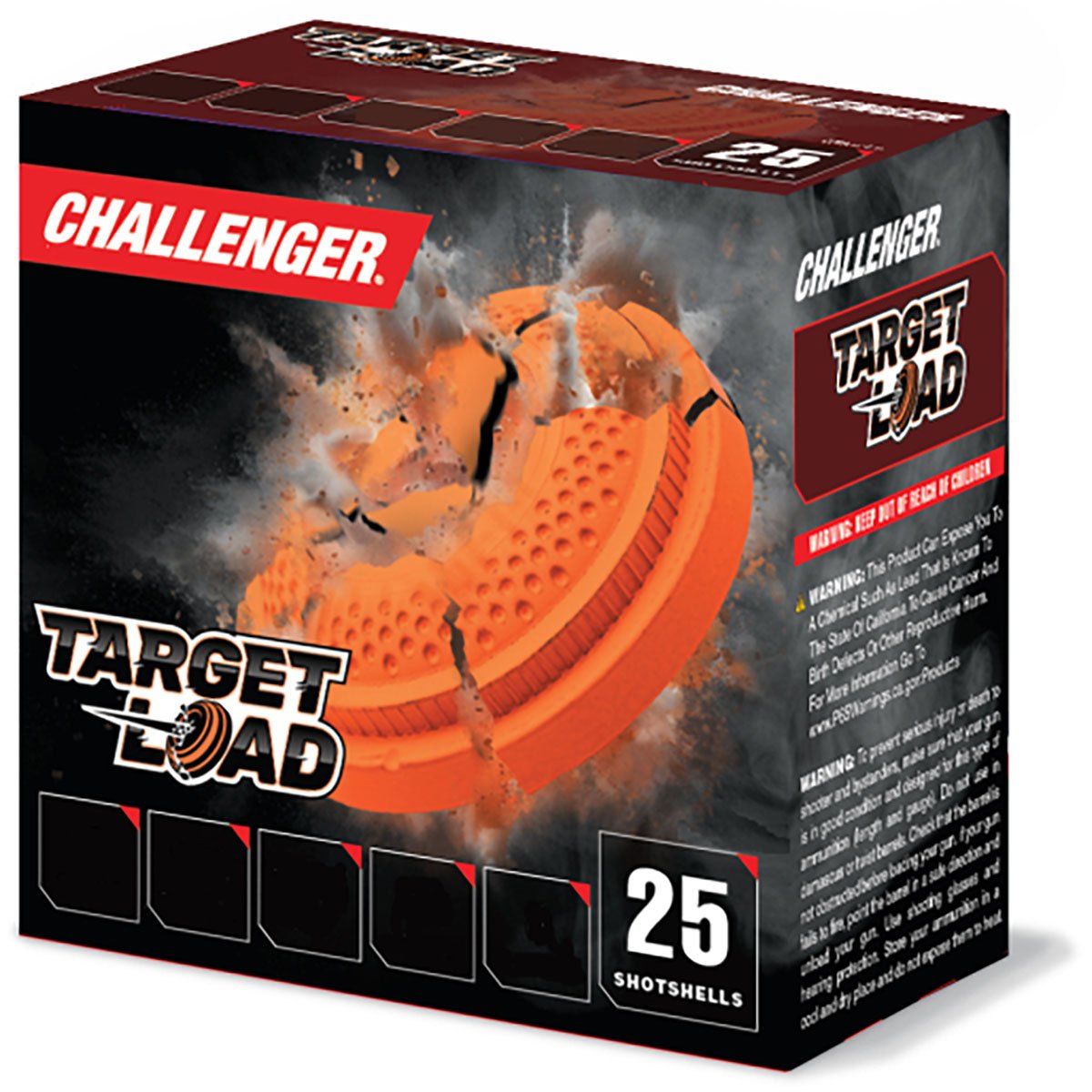CHALLENGER AMMO FIRST CLASS TARGET LOAD 12 GAUGE 2-3/4” #7.5 SHOT ...