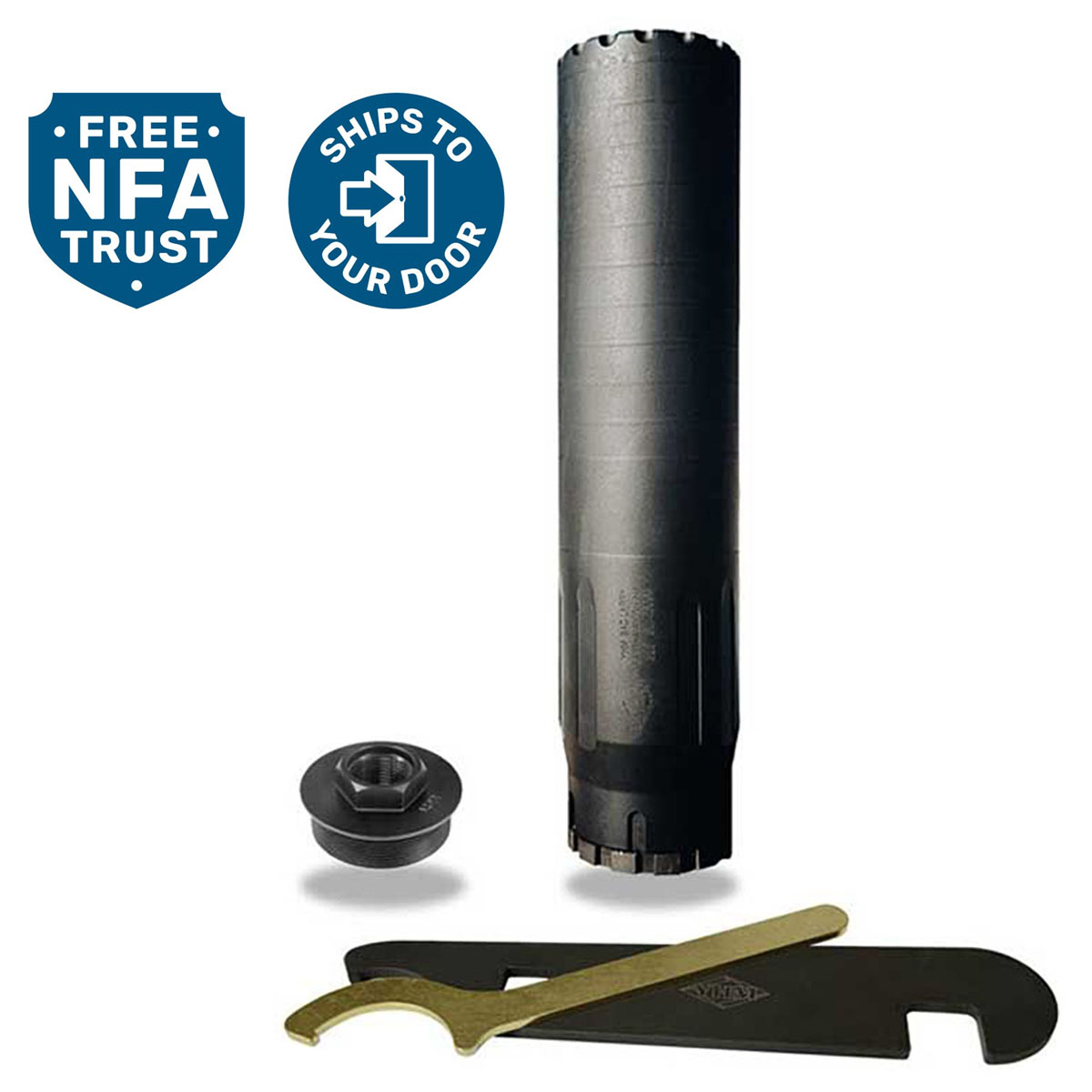 YANKEE HILL MACHINE CO., INC. BAD LARRY 338 CALIBER RIFLE SUPPRESSOR