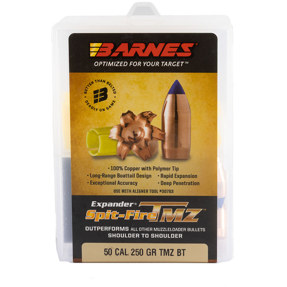 BARNES BULLETS SPIT-FIRE 50 CALIBER (0.510") TMZ MUZZLE LOADER BULLETS