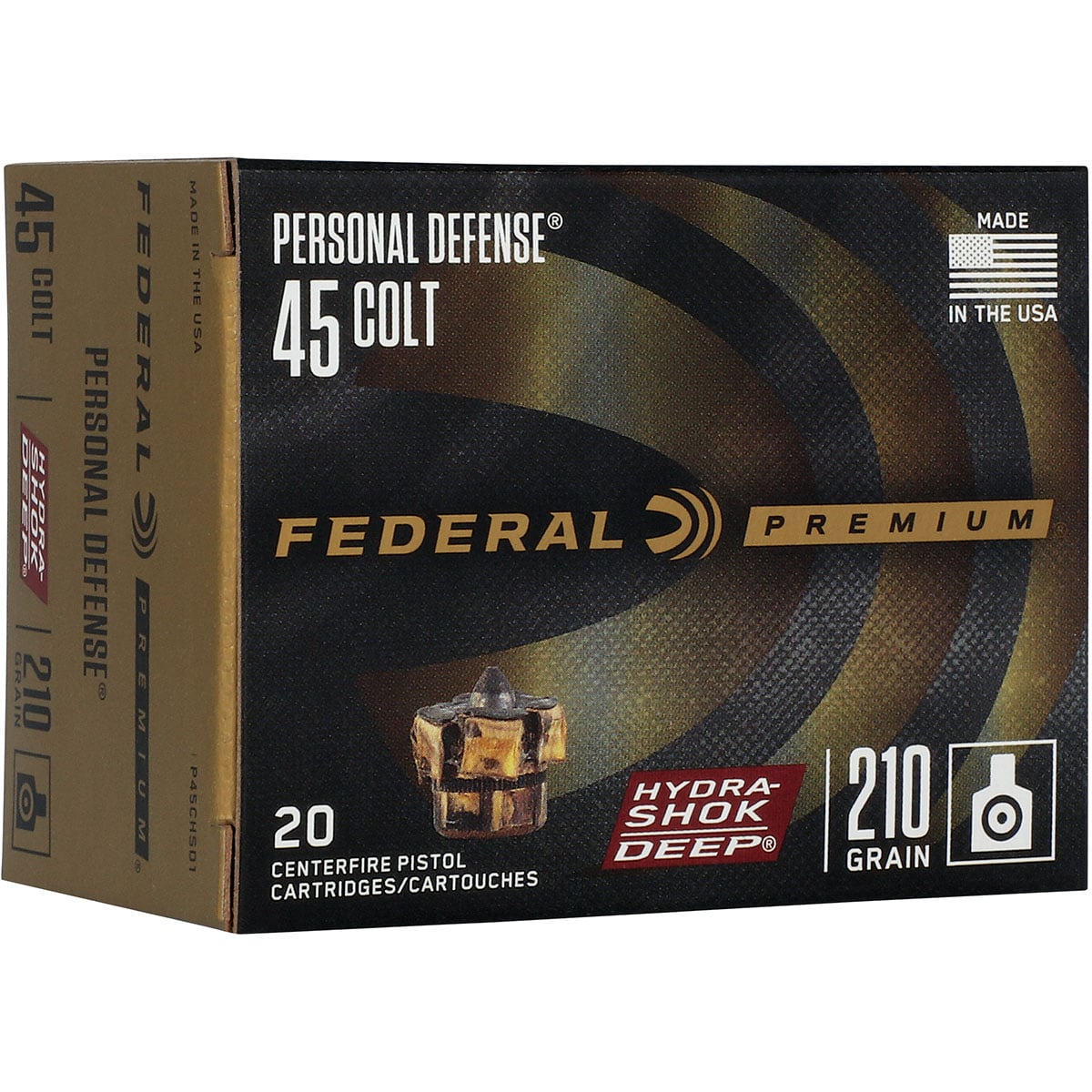 FEDERAL PERSONAL DEFENSE 45 COLT HYDRA-SHOK DEEP JHP HANDGUN AMMO | UPC ...