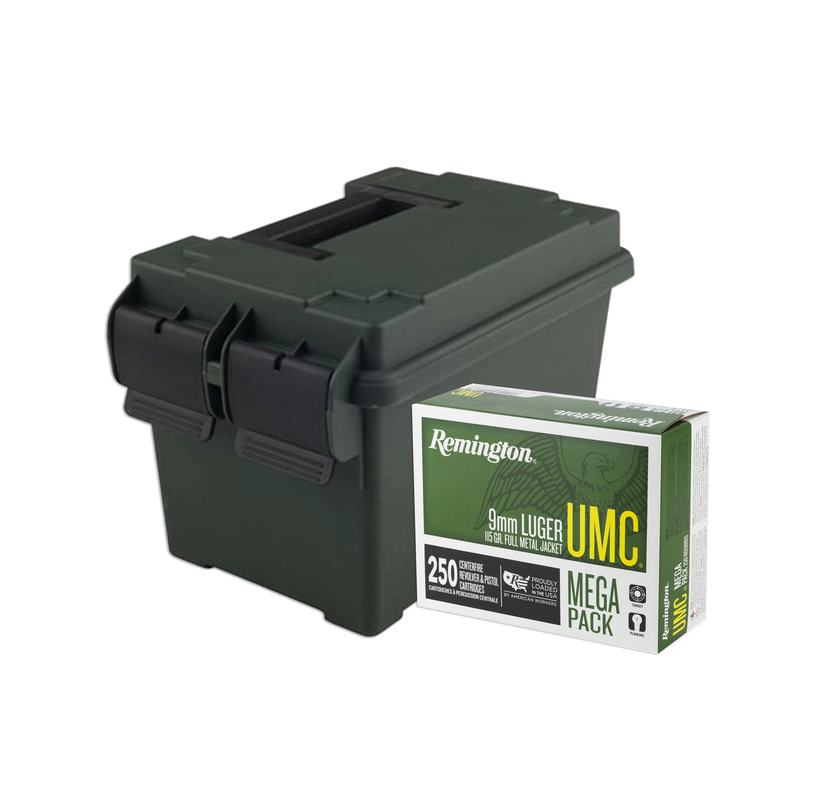 BROWNELLS BUNDLES REMINGTON UMC MEGA PACK 9MM & FREE MTM AMMO CAN